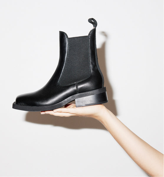 Tomorrow Square Toe Leather Chelsea Boot | Black